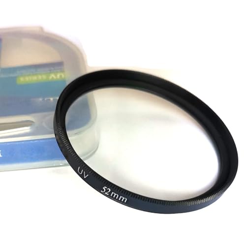 52mm HD UV Filter for D5300 D3500 D850 D7500 Camera w/AF-S DX 18-55mm f/3.5-5.6G Lens, Fire Rock UV Filter for Canon EOS 90D, Rebel T7 w/EF-M 55-200mm 18-55mm Lens -1 Pack