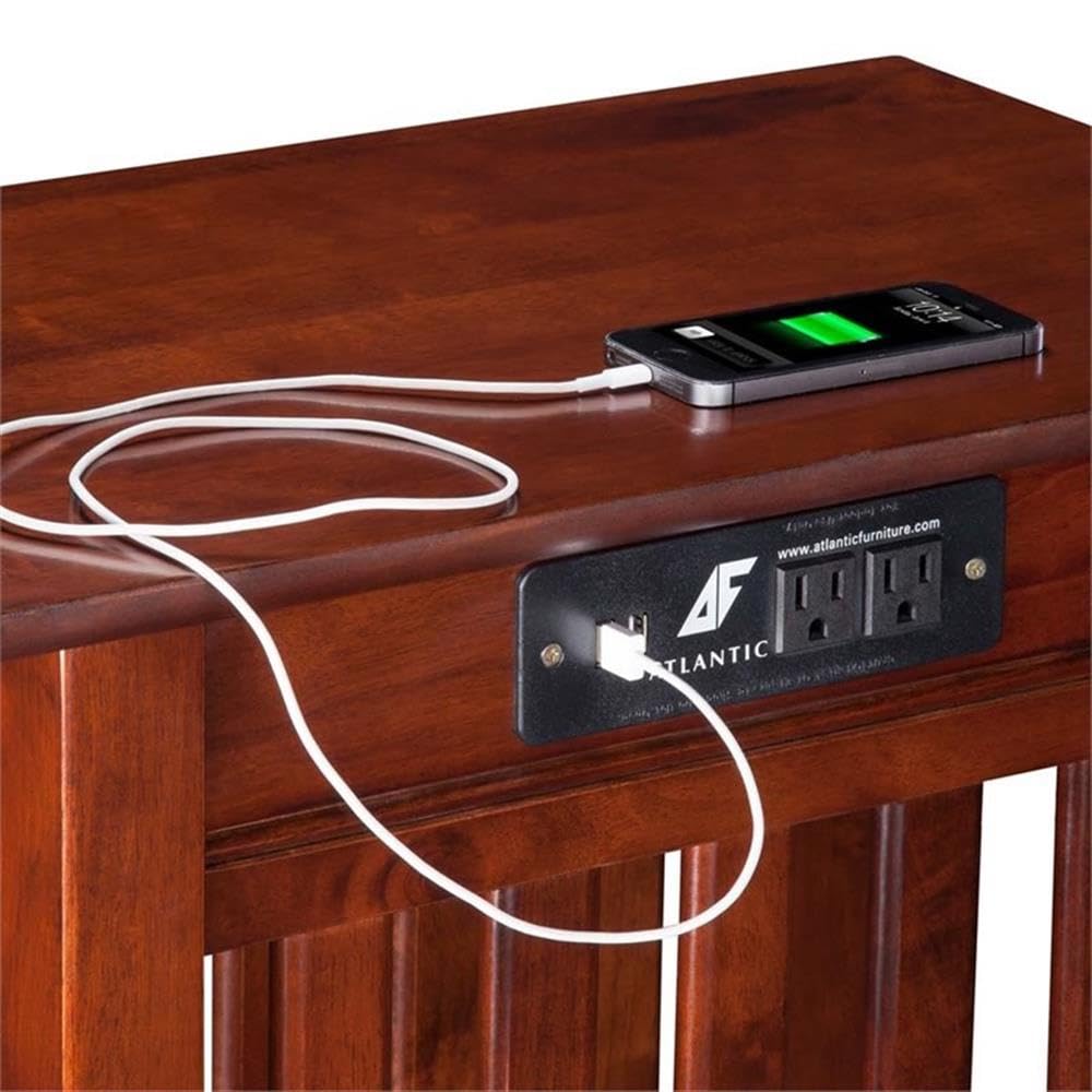 Leo & Lacey Charger Chair Side Table in Walnut