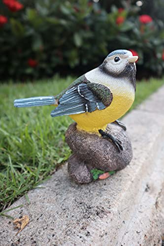 PLUSMORE Set of 2 Robin Ornament Bird Statue Animal Figurine Garden Sculpture Home Indoor Outdoor Decor Yard Lawn Resin