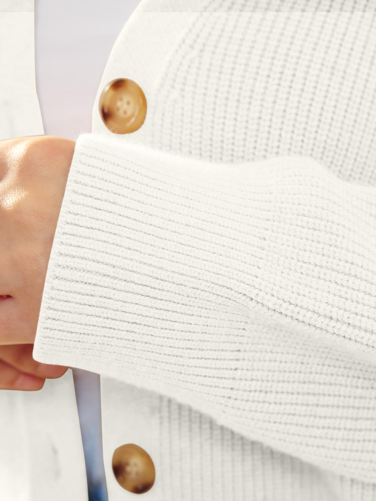 EFAN Womens White Cardigan Sweaters 2025 Trendy Oversized Sweater Long Cardigans V Neck Lightweight Knit Clothes Outfits