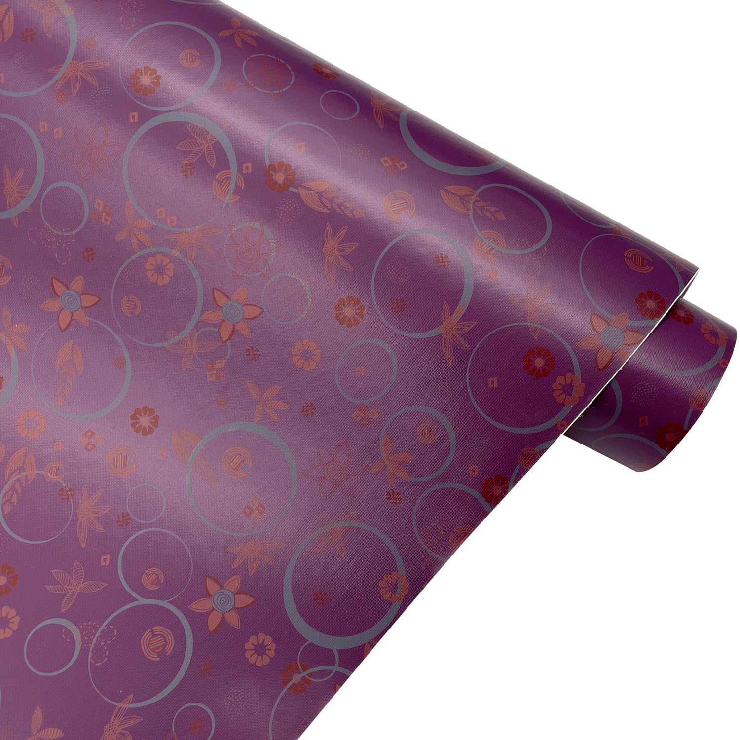 Yifely Peel & Stick Drawer Liner Removable Shelf Paper for Covering Apartment Old Cabinets Shelves, Purple Ring, 17.7 Inch by 9.8 Feet