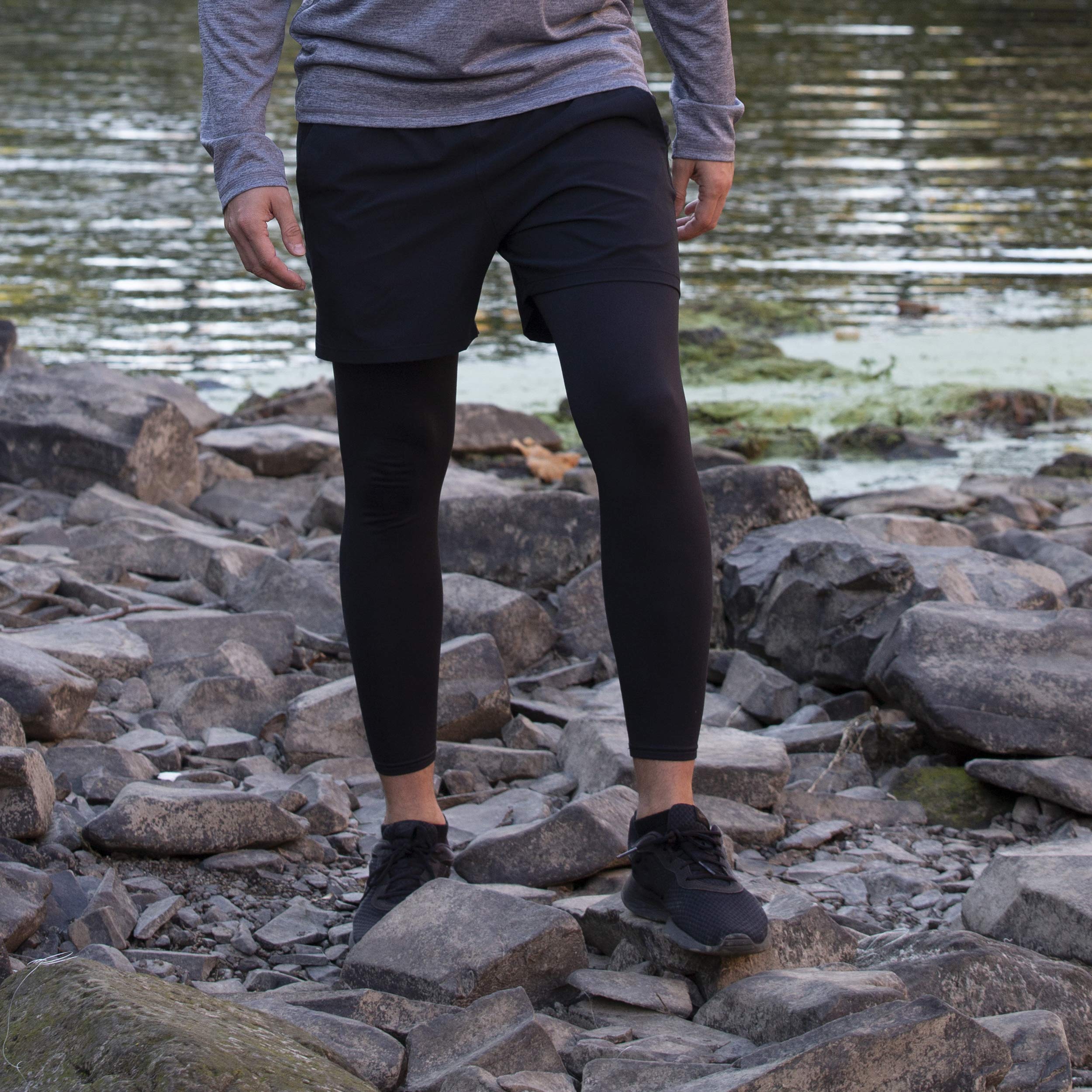Copper Fit Men's Copper Infused Thermal Pant Base Layer, Black, Small