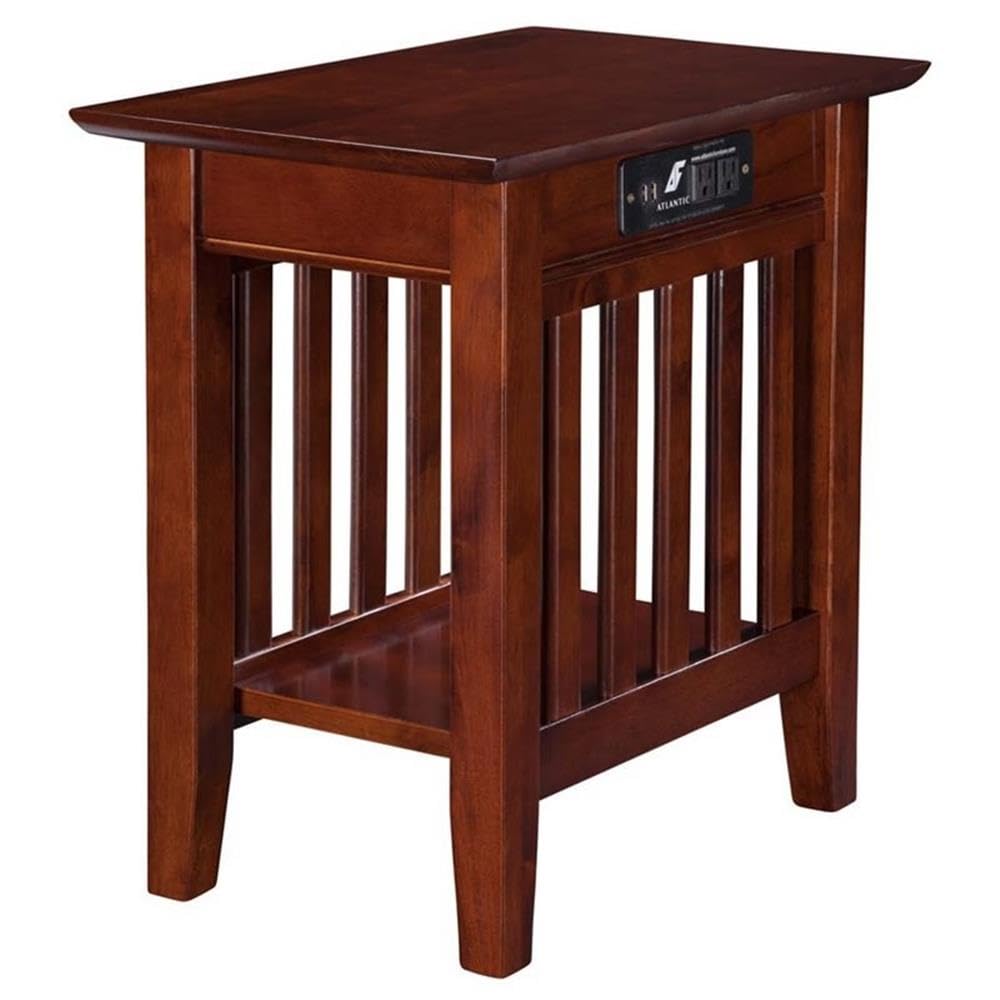 Leo & Lacey Charger Chair Side Table in Walnut