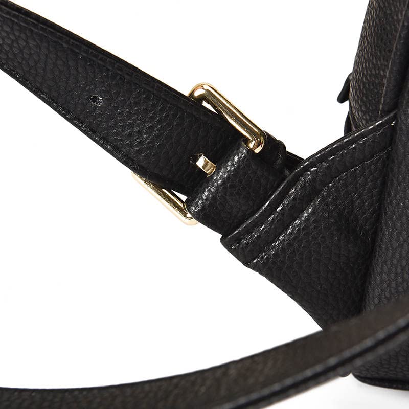 Special made fancy backpack for women, stylish and fashionable backpack made out of artificial leather (black)