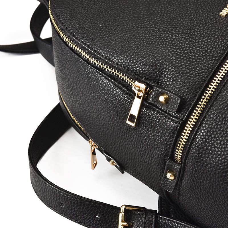 Special made fancy backpack for women, stylish and fashionable backpack made out of artificial leather (black)