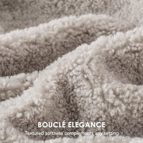 EVERGRACE Ultra Soft Boucle Teddy Sherpa Throw Blanket Fuzzy Fleece Blanket Cozy Couch Cover Comfy Faux Fur Bed Throw and Blanket Warm Decorative Throws for Sofa Bedroom Travel, 50''x60'',Taupe