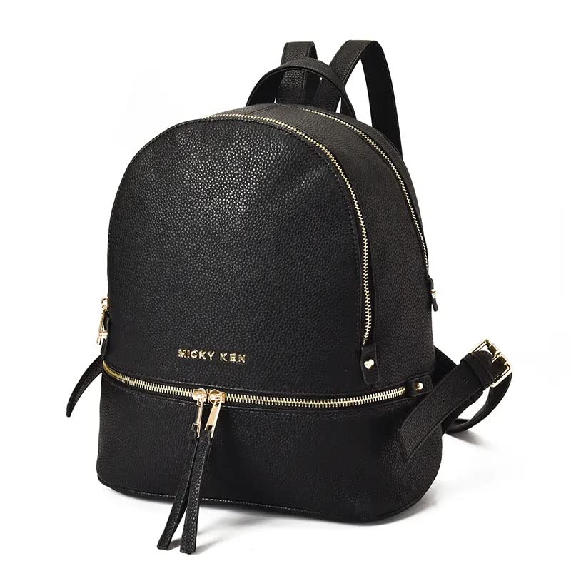 Special made fancy backpack for women, stylish and fashionable backpack made out of artificial leather (black)