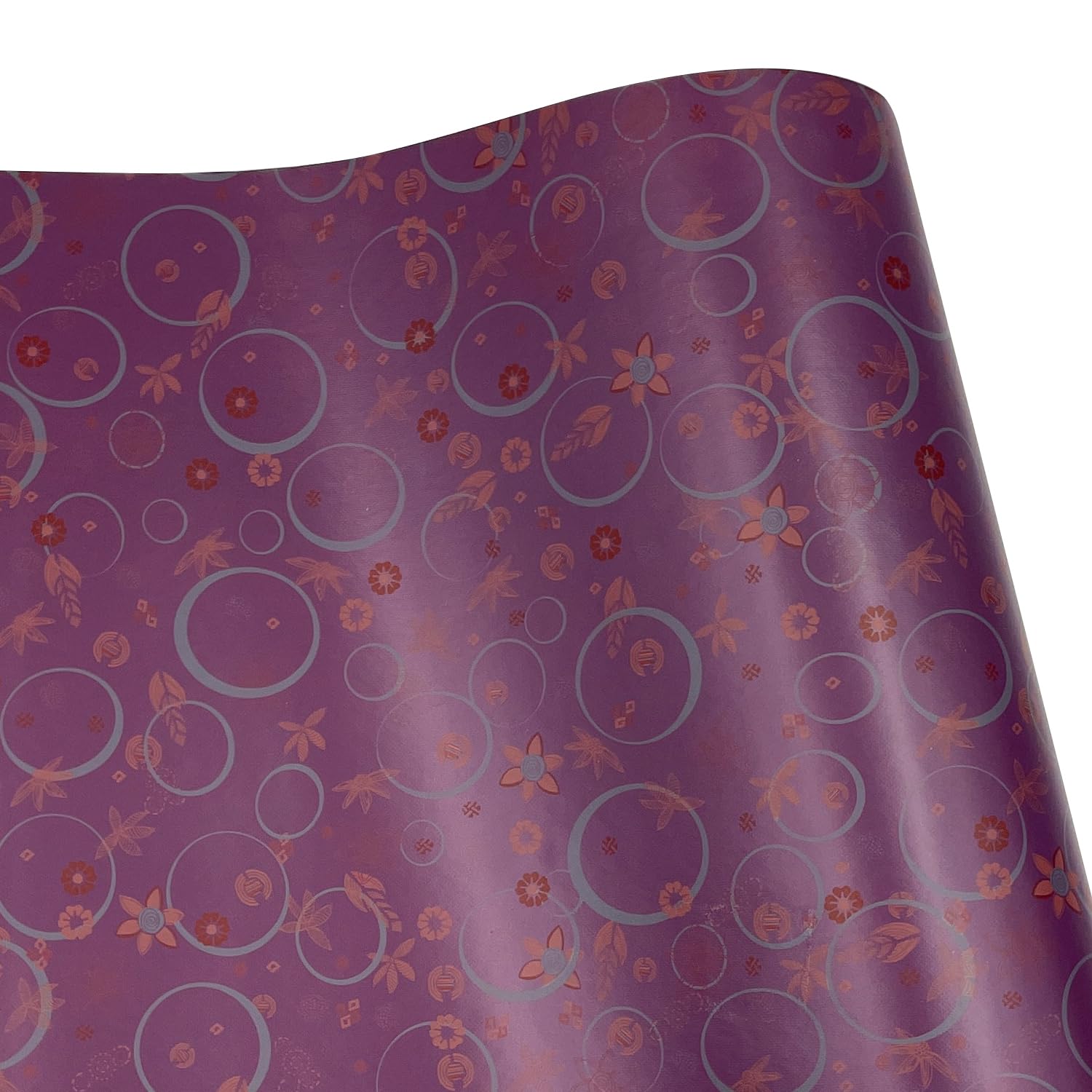 Yifely Peel & Stick Drawer Liner Removable Shelf Paper for Covering Apartment Old Cabinets Shelves, Purple Ring, 17.7 Inch by 9.8 Feet