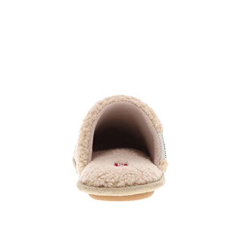 Levi's Womens Lacey Microsuede Scuff House Shoe Slippers, Cream, L