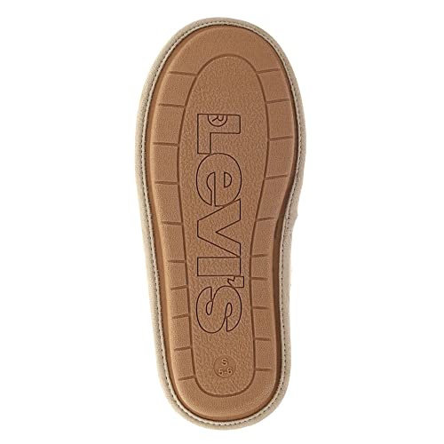 Levi's Womens Lacey Microsuede Scuff House Shoe Slippers, Cream, L