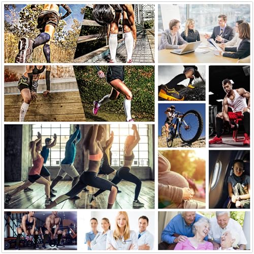 FEYHAY Copper Compression Socks (3 Pairs) 15-20 mmHg Circulation is Best Athletic & Daily for Men & Women, Running, Climbing