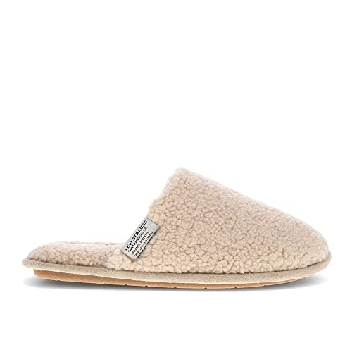 Levi's Womens Lacey Microsuede Scuff House Shoe Slippers, Cream, L