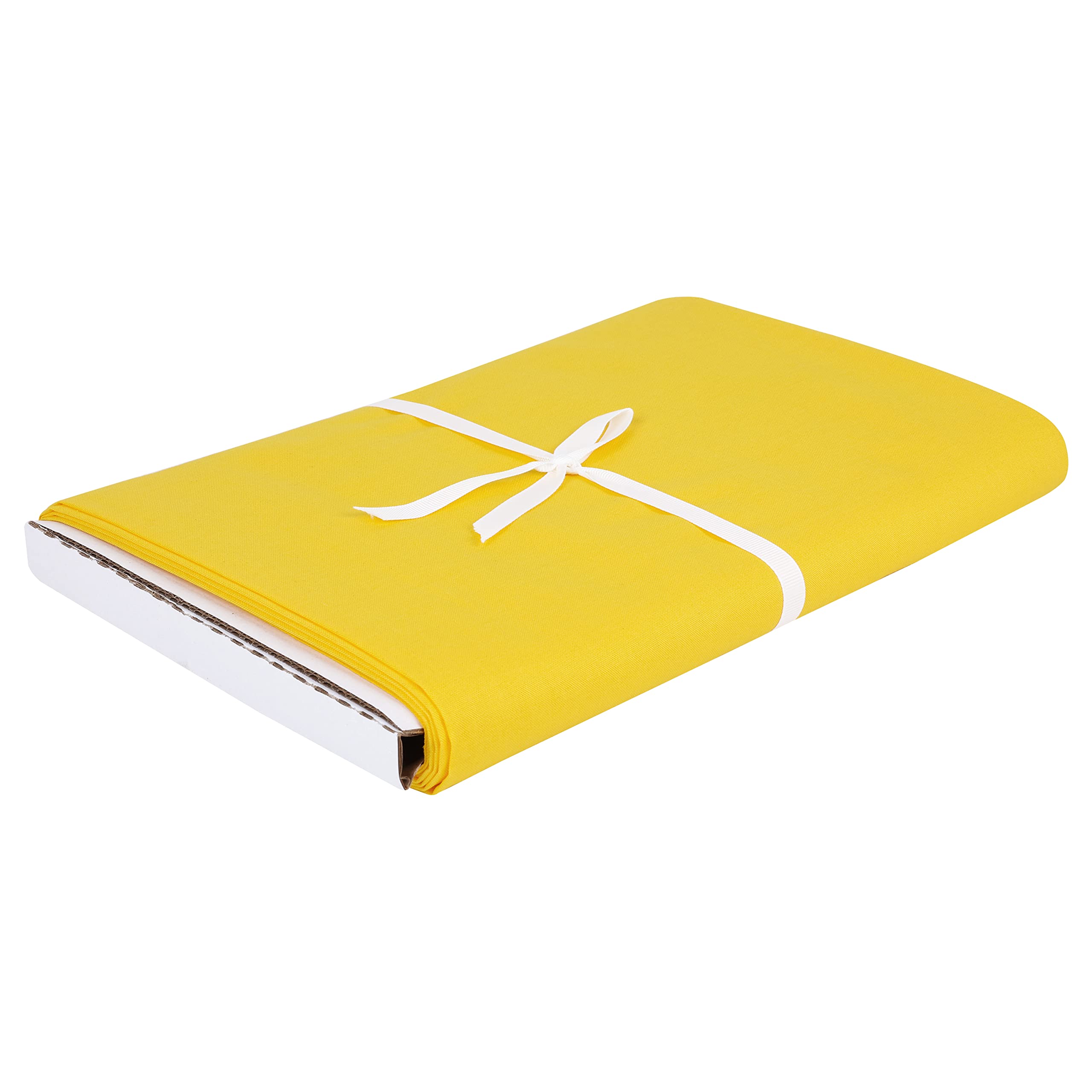 Craftido-19 Options-100% Cotton Fabric by The Yard in Solid Color 44”Wide by 3yd (9 ft) -Medium Weight 5.2 oz- for Quilting, Sewing, Crafts, Binding, Backing and Lining - Lemon