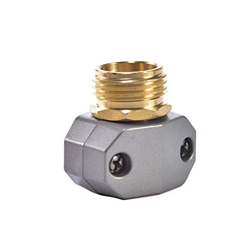 Zinc and Brass Male Clamp Coupling,Fits 3/4" or 5/8" Garden Hose Repair Fitting