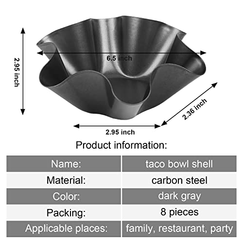 RUVINCE Tortilla Maker Nonstick Taco Shell Maker Salad Bowl Set of 4 Pack Perfect Taco Pan