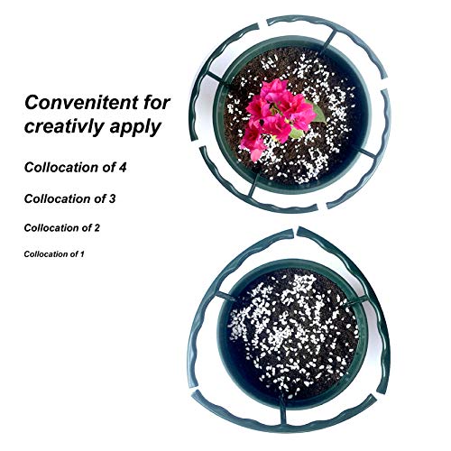 14Pcs Plant Support Plant Stake Half Round Plant Support Ring Garden Flower Support Plant Support Stakes for Tomato, Hydrangea, Indoor Plants, 6.3" Wide X 10.3" High