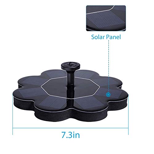 Qualife Solar Water Fountains Outdoor, Solar Powered Fountain Pump for Bird Bath,1.6W Solar Pond Fountain Pump for Garden Decor,Birdbath Pond Pool .