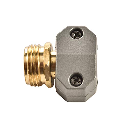 Zinc and Brass Male Clamp Coupling,Fits 3/4" or 5/8" Garden Hose Repair Fitting
