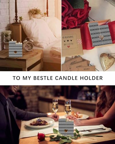 Black Stripe Candle Holder with Tea Light,Vintage Wood Tealight Candle Stick Holder Pillar Centerpiece,Heart-Shaped Tall Wooden Tea Light Candle Holders Set Geometry Abstract Contemporary Boho Dot