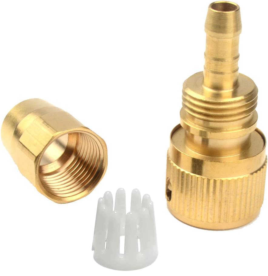Set of Brass Garden Expanding Hose Joint Male Pipe Adaptor Repair with Quick Connector Fitting