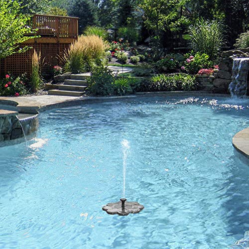 Qualife Solar Water Fountains Outdoor, Solar Powered Fountain Pump for Bird Bath,1.6W Solar Pond Fountain Pump for Garden Decor,Birdbath Pond Pool .