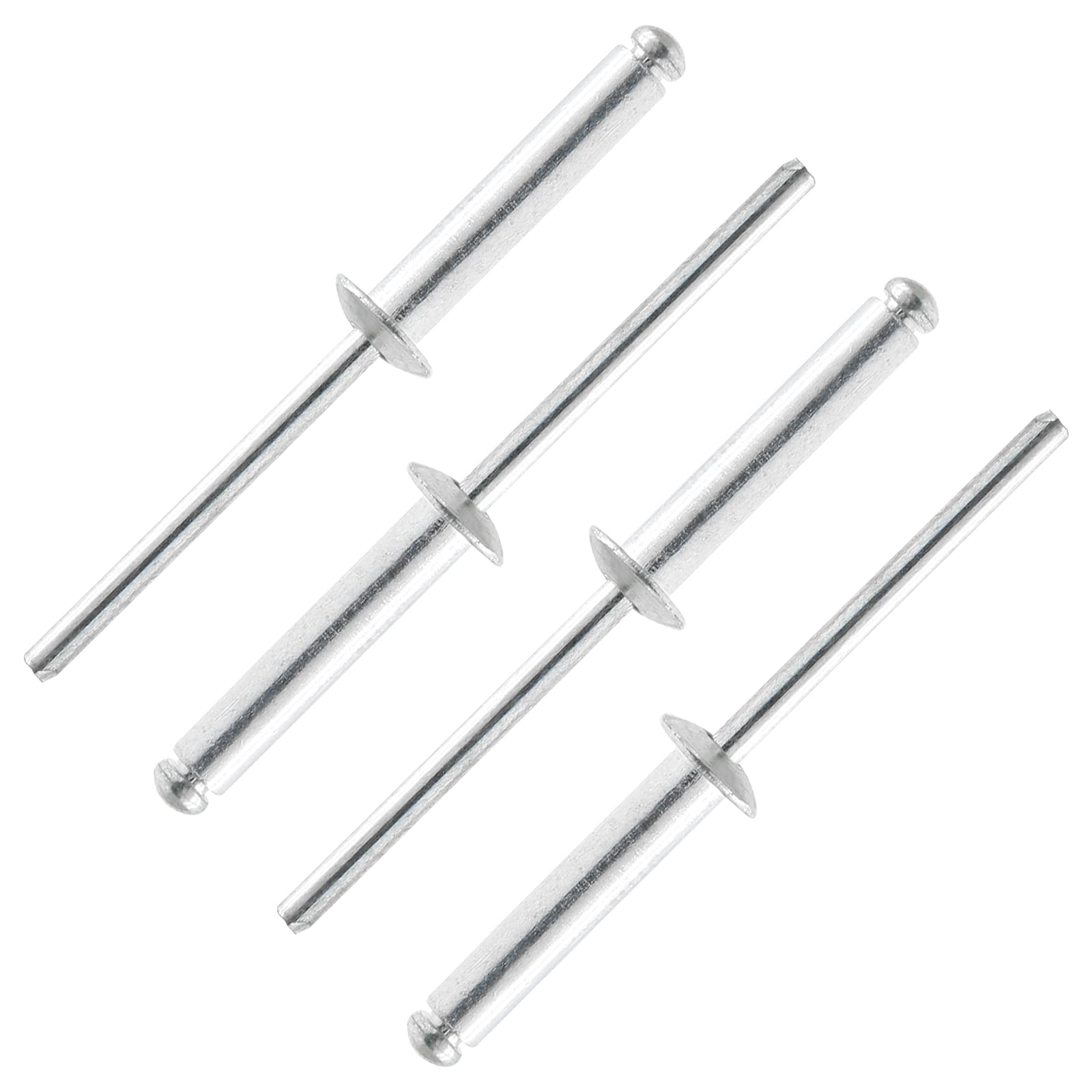 Qjaiune 100Pcs Aluminum Pop Rivets 3/16" x 1" (Diameter x Grip Length), Dome Head Blind Rivets for Sheet Metal Automotive Railway