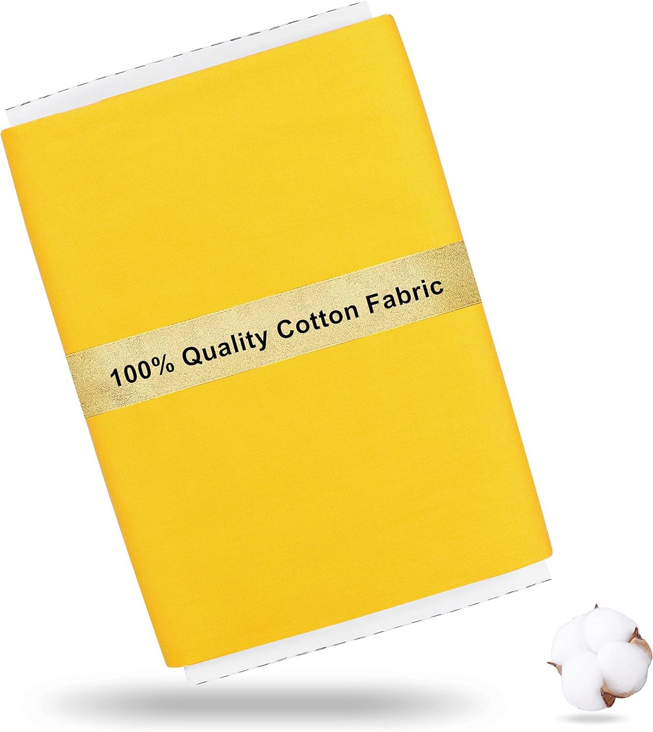 Craftido-19 Options-100% Cotton Fabric by The Yard in Solid Color 44”Wide by 3yd (9 ft) -Medium Weight 5.2 oz- for Quilting, Sewing, Crafts, Binding, Backing and Lining - Lemon