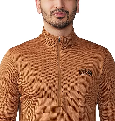 Mountain Hardwear Men's AirMesh 1/2 Zip, Copper Clay, Medium