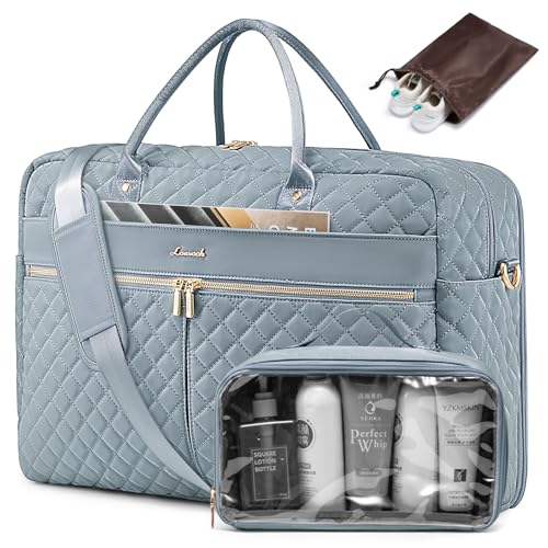 LOVEVOOK Travel Duffle Bag, Weekender Bag for Women with Toiletry Bag Shoe Bag, Carry on Overnight Bag with Laptop Compartment, Gym Duffel Bag with Wet Pocket, Hospital Bag for Labor and Delivery