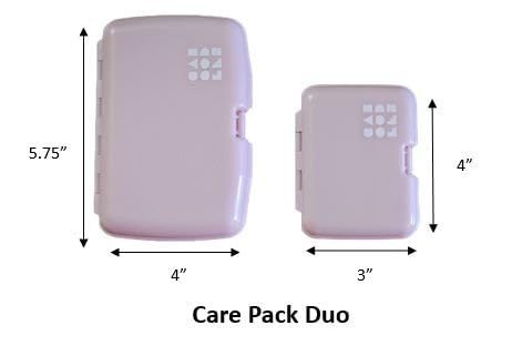Claire's Exclusive - Caboodles Makeup Case Small - Duo Travel Cosmetic Purse Caboodle for Girls Organizer Storage Box Hard Cases - (Case 1 - 6x4x1) (Case 2 - 4x3x1) 2 Pack Pink