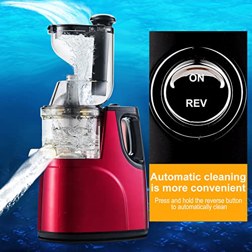 OverTwice Slow Masticating Juicer Cold Press Juice Extractor Apple Orange Citrus Juicer Machine with Wide Chute Quiet Motor for Fruit Vegetables