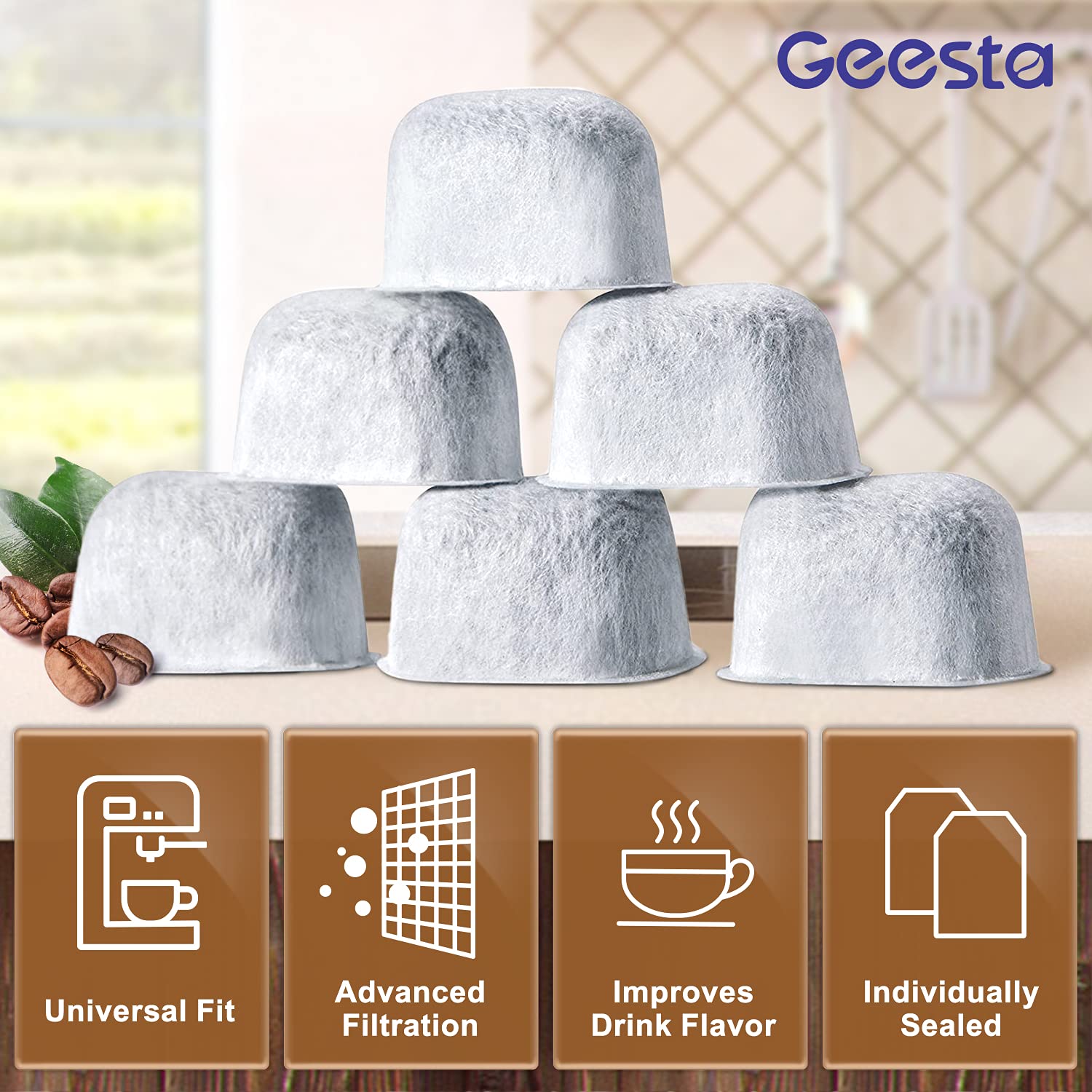 Premium 12-Pack Replacement Charcoal Water Filters for Keurig Coffee Machine