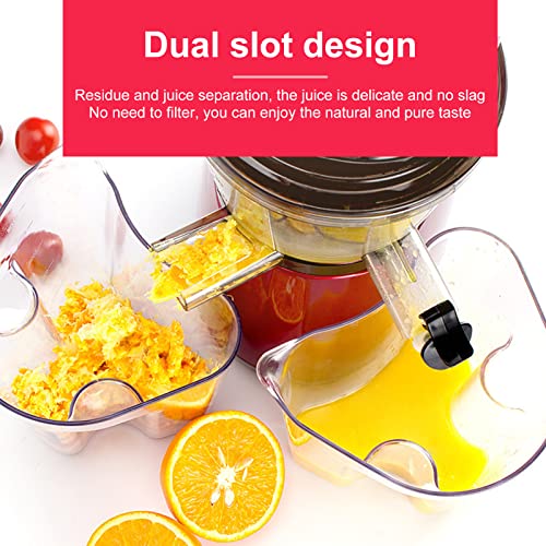 OverTwice Slow Masticating Juicer Cold Press Juice Extractor Apple Orange Citrus Juicer Machine with Wide Chute Quiet Motor for Fruit Vegetables