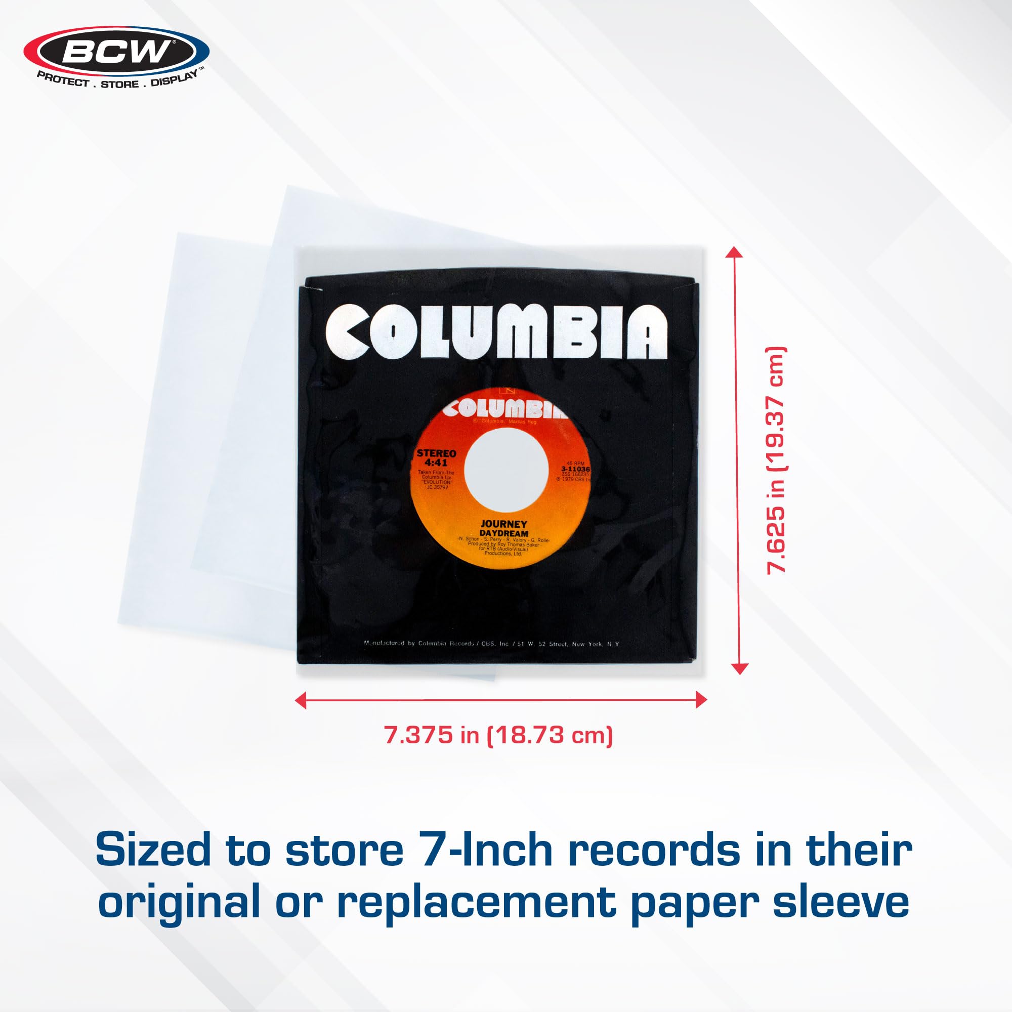 100 Vinyl 45 RPM 7" Record Poly Outer Sleeves 2 Mil New