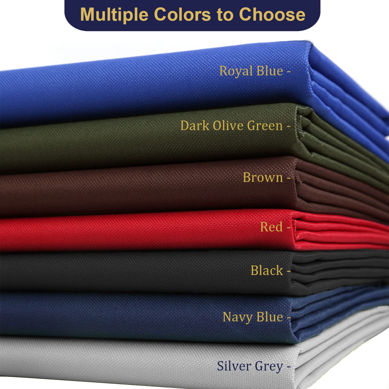 Foreate Waterproof Fabric by The Yard 600d Cordura Canvas Fabric 58 inch Wide for Indoor Outdoor Patio 1 Yard, Silver Grey