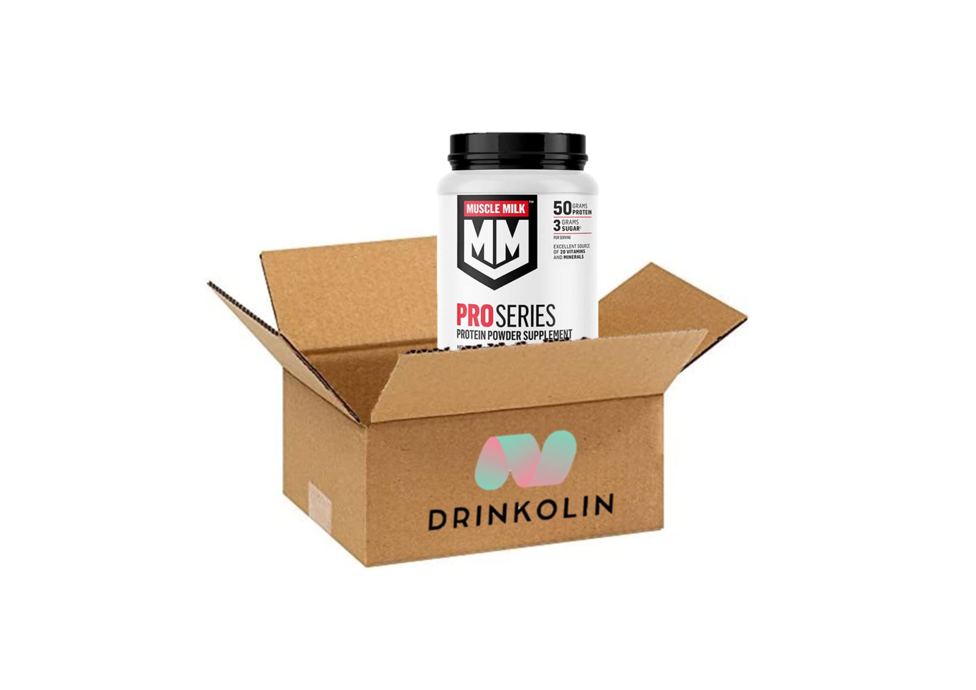 Muscle Milk Pro Series Protein Powder Supplement, Knockout Chocolate (40.7 oz.). 50g Protein, 3g Sugar, 20 Vitamins & Minerals. Workout Recovery