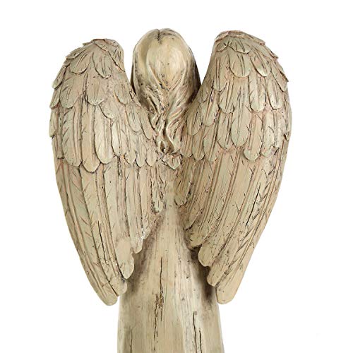 Topadorn Garden Statuary Outdoor Praying Angel Resin Figurines,Collectible Sculptures,14" H