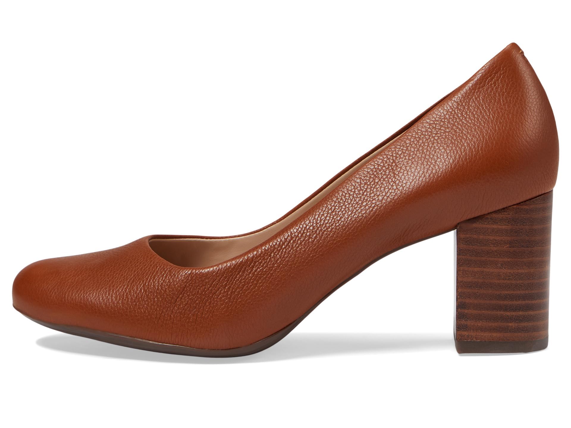 Marc Joseph New York James Street Slip-on Shoes for Women – Round-Toe Silhouette – Rubber Outsole Pump Cognac Nappa Soft 8 M