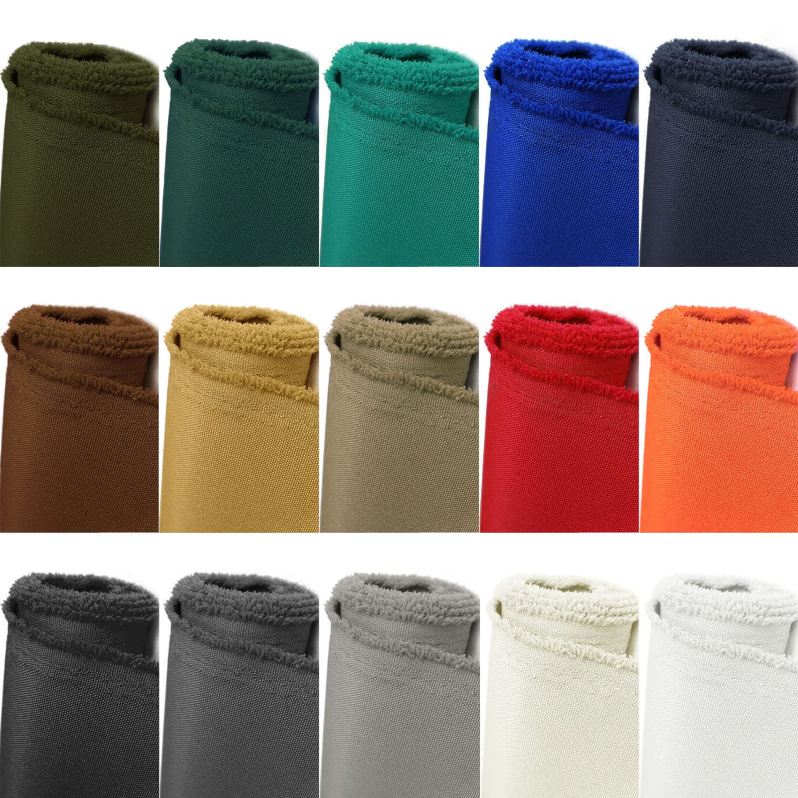 Foreate Waterproof Fabric by The Yard 600d Cordura Canvas Fabric 58 inch Wide for Indoor Outdoor Patio 1 Yard, Silver Grey