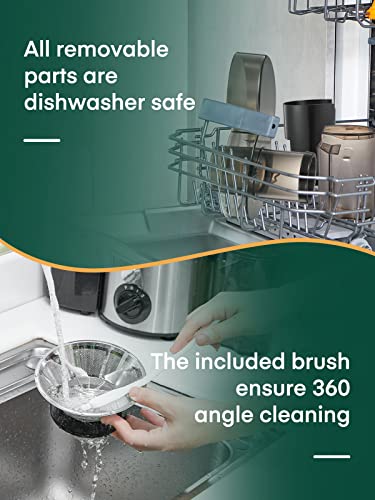 Juicer Machines, HOUSNAT Juicer Whole Fruit and Vegetables with 3-Speed Setting, Upgraded Version 400 W Motor Quick Juicing, Cleaning Brush and Juicing Recipe Included