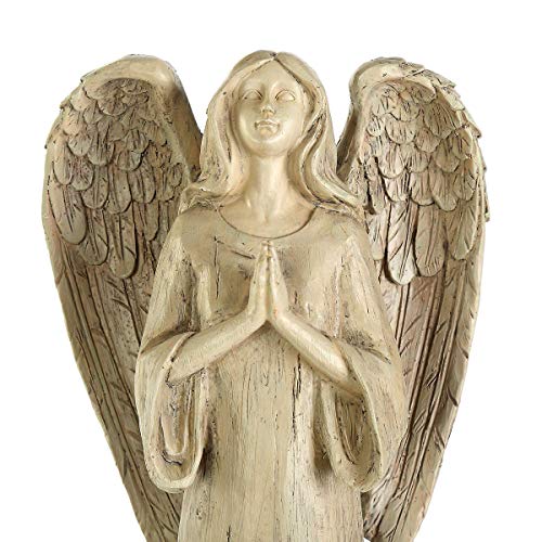 Topadorn Garden Statuary Outdoor Praying Angel Resin Figurines,Collectible Sculptures,14" H