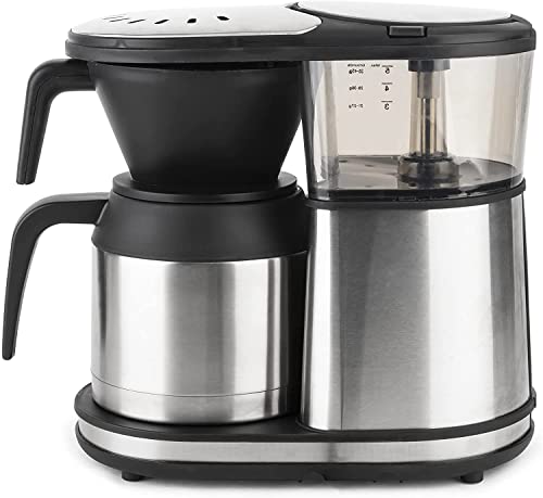 Bonavita 5 Cup Drip Coffee Maker Machine, One-Touch Pour Over Brewing w/ Double Wall Thermal Carafe, SCA Certified, 1100 Watt, BPA Free, Dishwasher Safe, Stainless Steel, BV1500TS