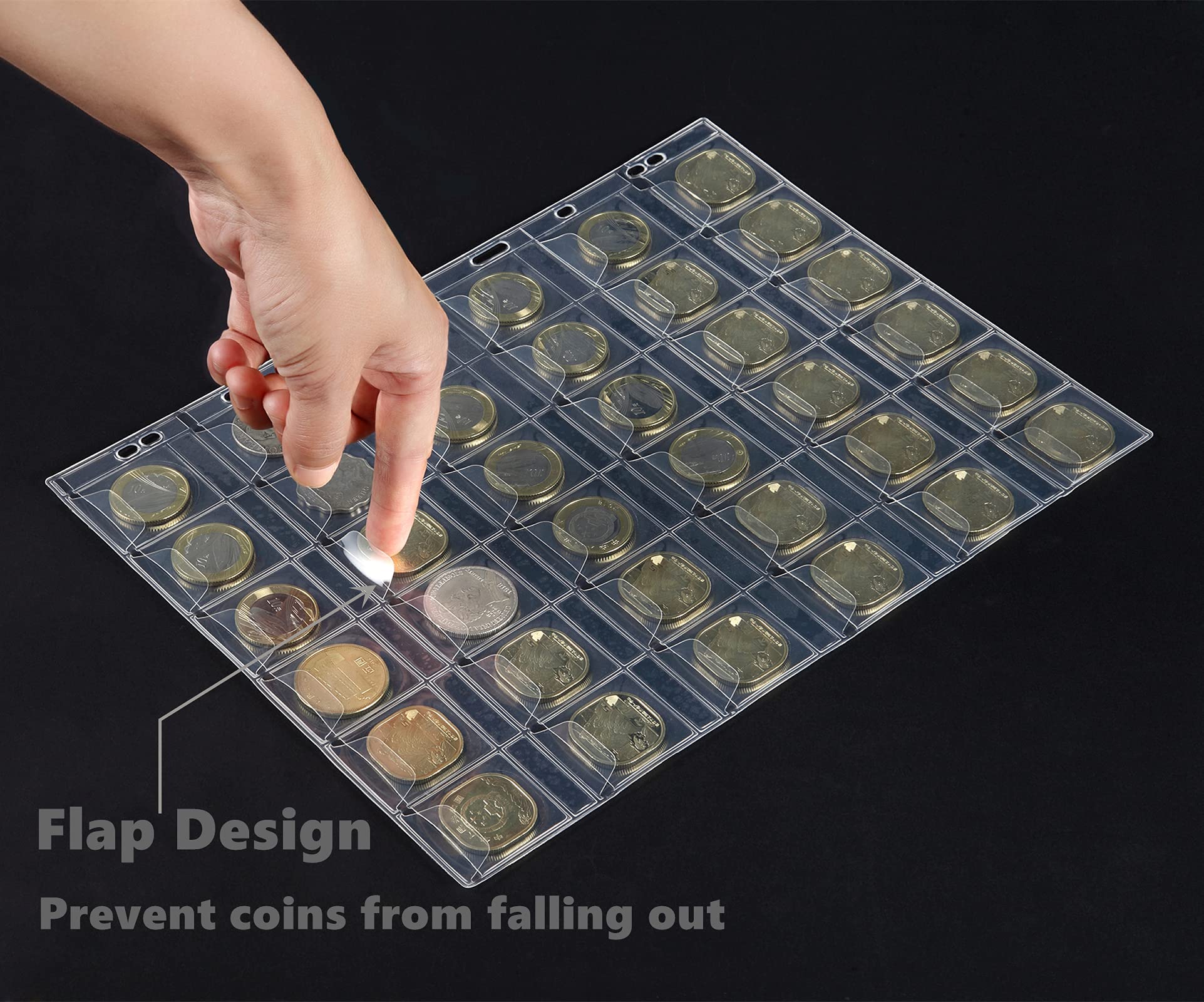 MUDOR Coin Collection Holder Album for Collectors, 310 Pockets Coin and Currency Collecting Binder Book with Zipper and Handle, Album Supplies
