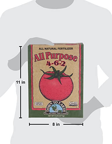 Down to Earth Organic All Purpose Fertilizer Mix 4-6-2, 5 lb