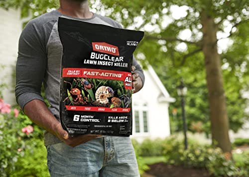 Ortho BugClear Lawn Insect Killer1: Treats up to 16,500 sq. ft., Protect Your Yard & Garden Against Ants, Spiders, Ticks, Armyworms, Fleas & Grubs, 10 lbs.
