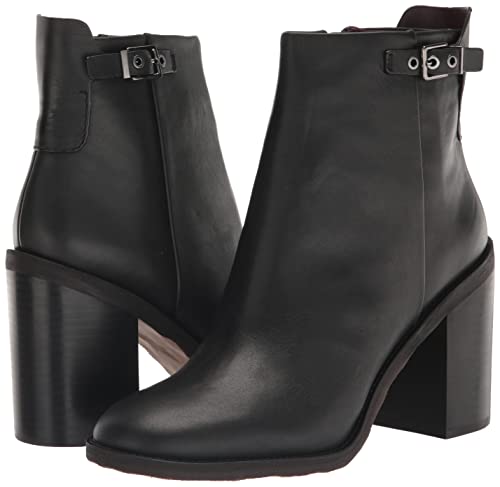 Franco Sarto Womens Rivet Bootie Black Leather 7 M