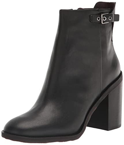 Franco Sarto Womens Rivet Bootie Black Leather 7 M