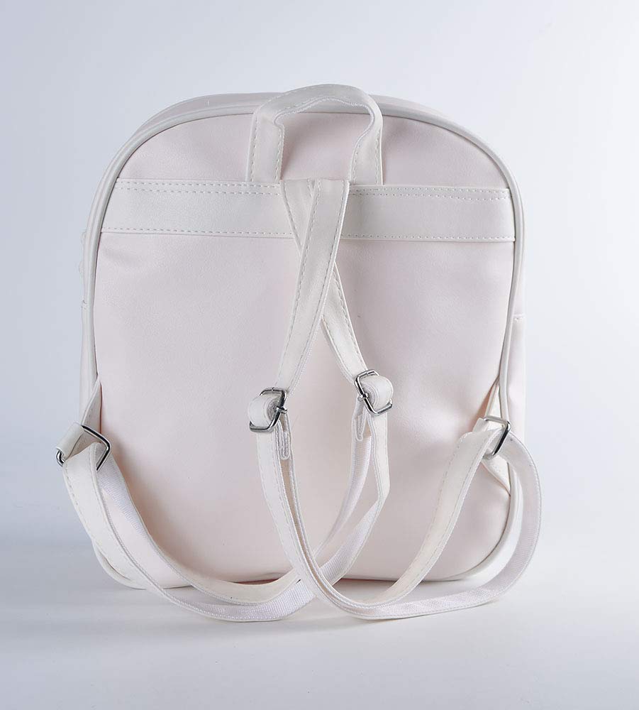 TOKYO-T Ita Bags Backpack Wing Heart Bag Transparent PU Leather Heart Lolita (White)