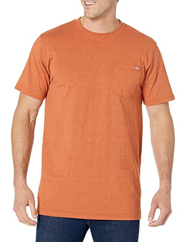 Dickies Men's Short Sleeve Heavyweight T-Shirt, Copper Single DYE Heather