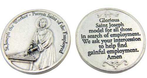 Catholic Archangel Saint St Joseph the Worker Patron of the Employed Pocket Token